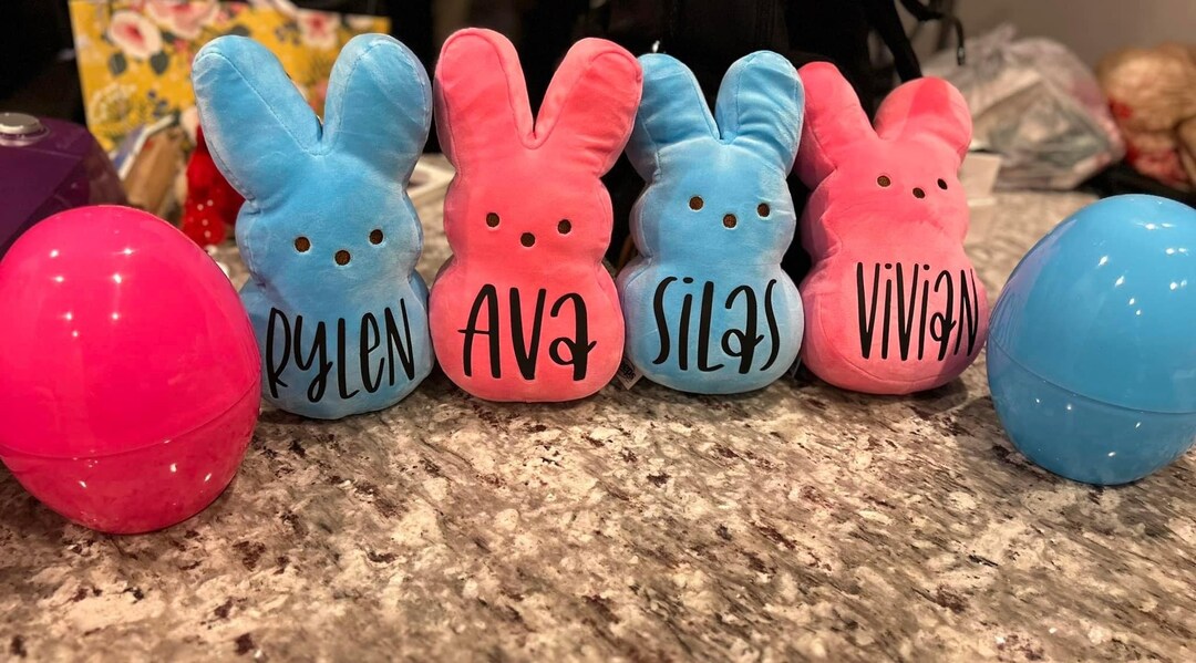 Easter Bunnies, Custom Easter Peeps, Easter Peeps, Custom Name Easter ...