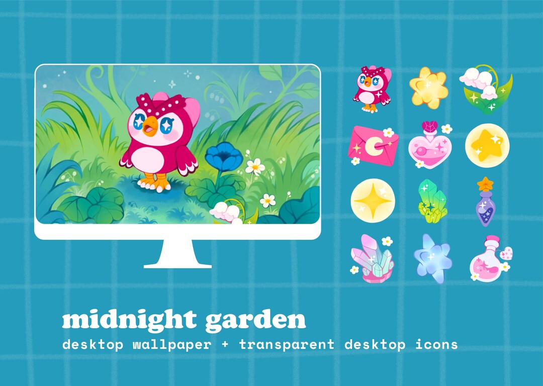 Midnight Garden Desktop Wallpaper, Celeste, ACNH - Etsy