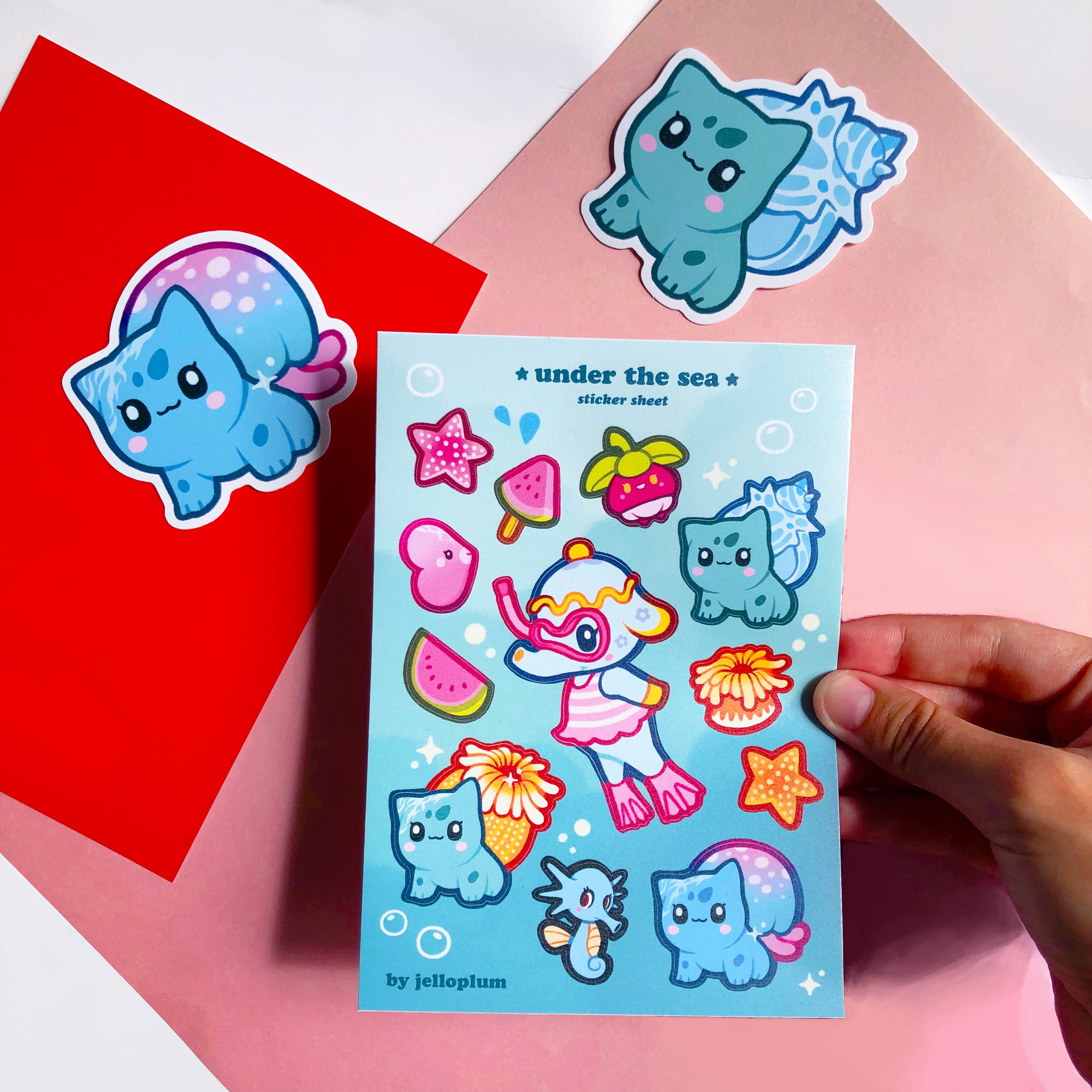 Cute Vinyl Sticker Set Under the Sea - Etsy
