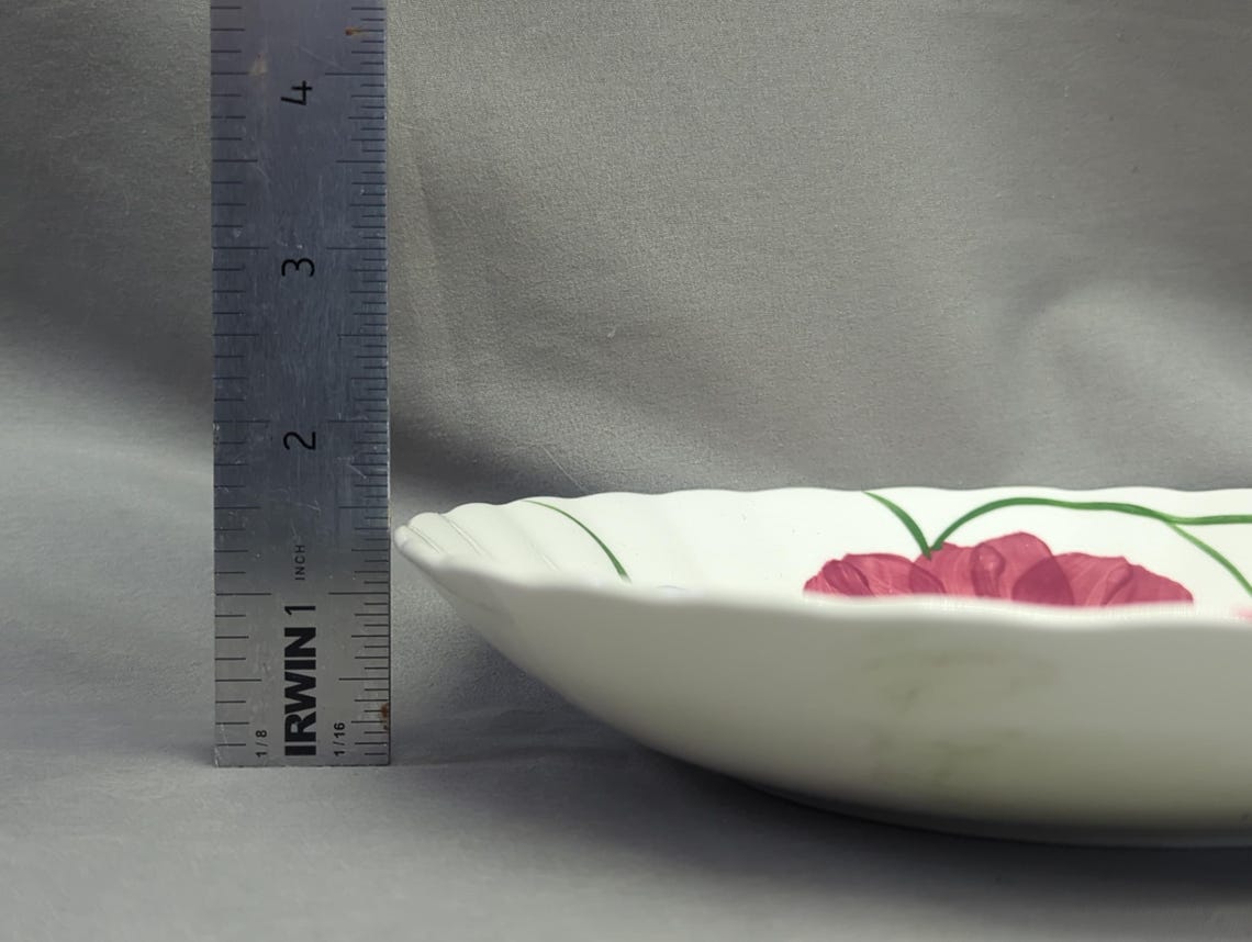 Blue Ridge Southern Pottery Becky Fruit Salad Cereal 8 Inch Ribbed Bowl ...