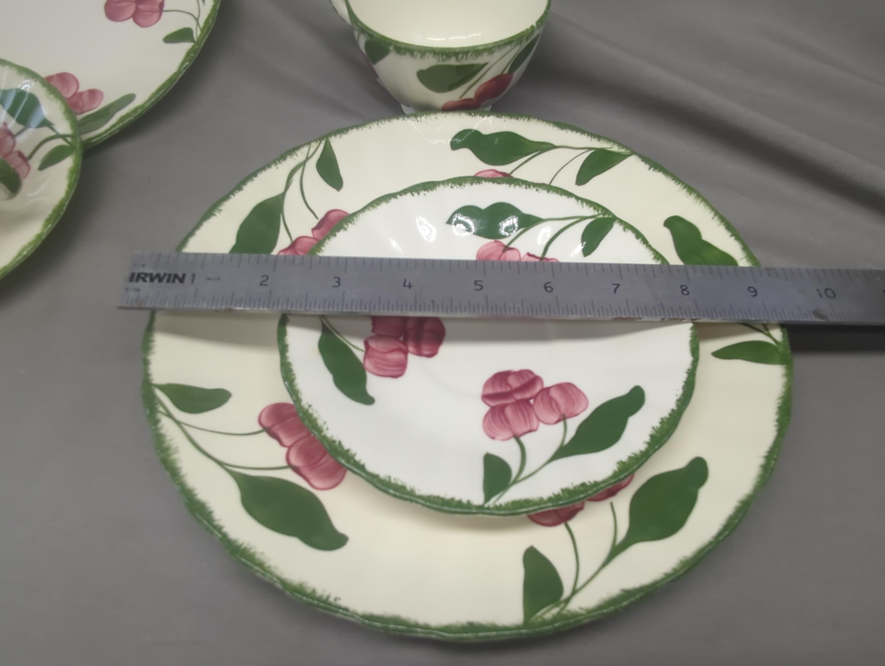 1940's Blue Ridge Southern Pottery Cherry Coke Lunch Dinner Set for 2 ...