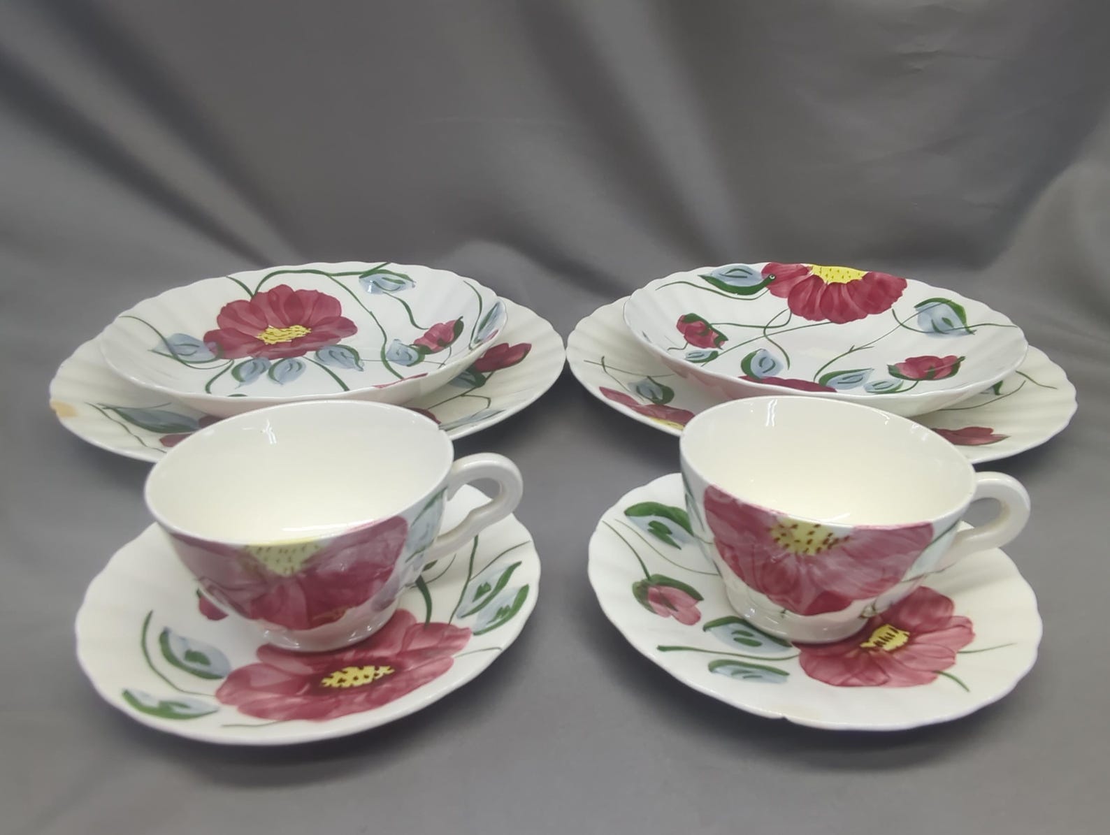 1940's Blue Ridge Southern Pottery Becky Lunch Dinner Set for 2 Vintage ...