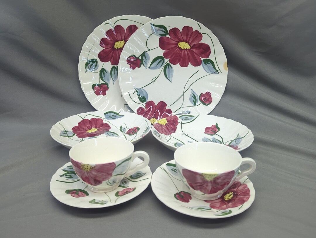 1940's Blue Ridge Southern Pottery Becky Lunch Dinner Set for 2 Vintage ...