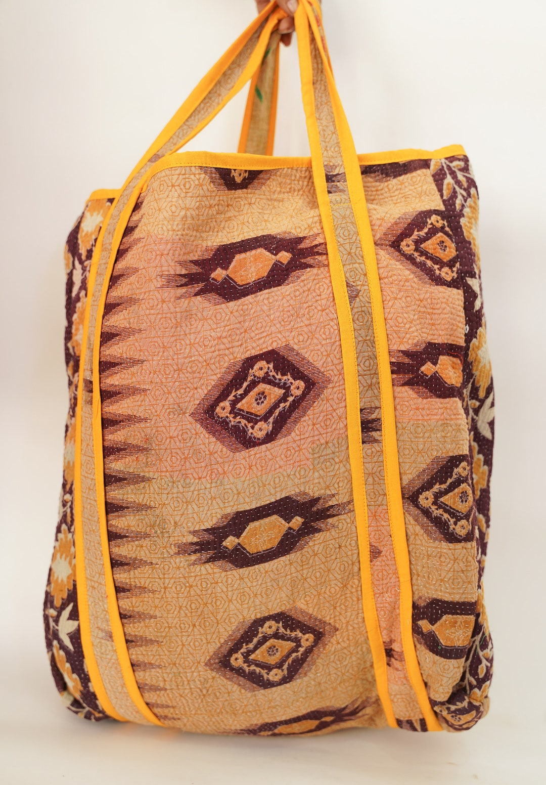 Buy Recycled Cotton Kantha Bag, Kantha Tote Bag, Indian Vintage Bag ...