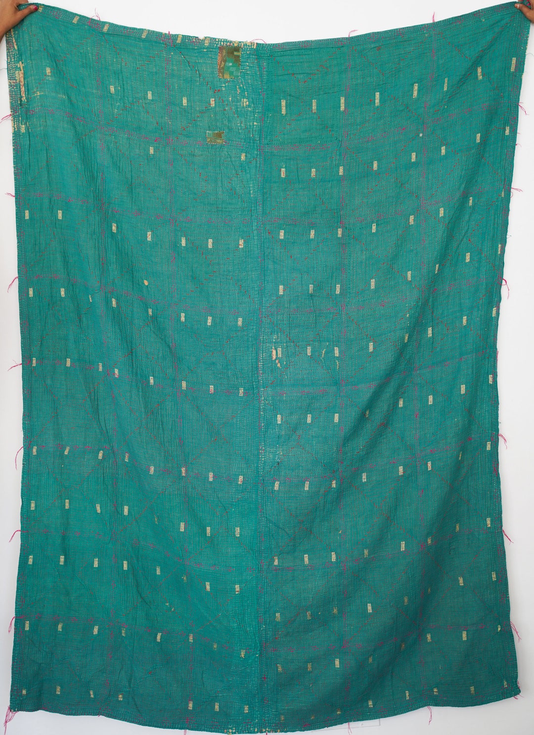 Blue Color New Design 100% Pure Handmade Kantha Premium Home Decor ...