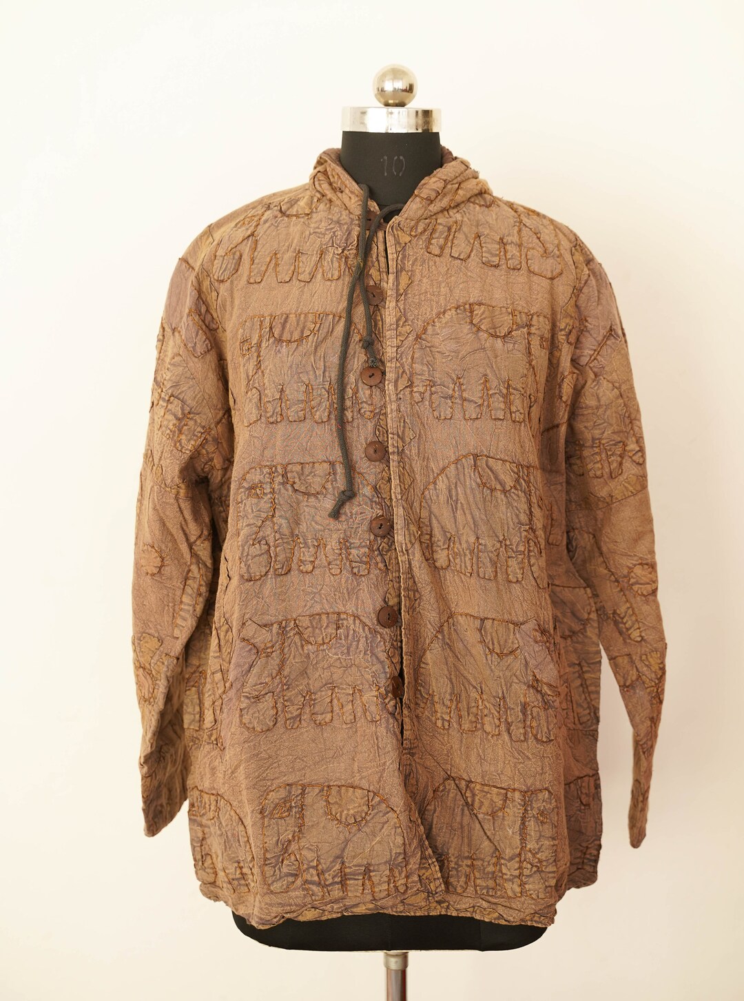 XXL Size Elephant Print Cotton Fibre Beautiful Fine Stitched Kantha ...