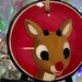 Hand-painted Rudolph Ornament: Rustic Wood Slice Christmas Decor - Etsy