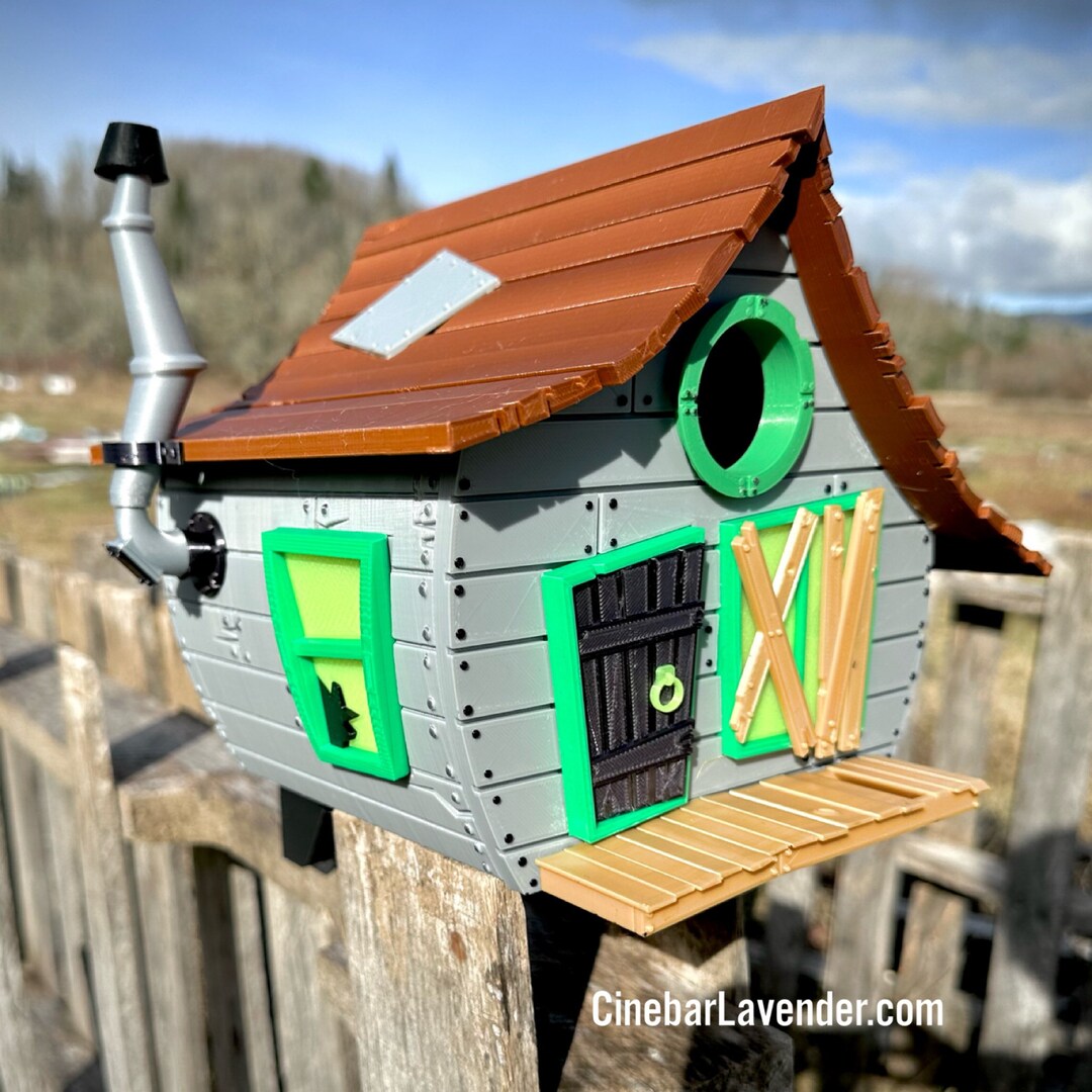 Spooky Shack Cartoon Birdhouse With Mounting Bracket - Indoor or ...