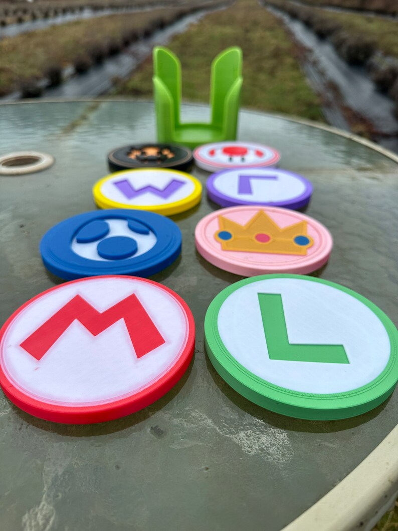 Novelty Nintendo Super Mario Bros Inspired Coasters and Green - Etsy