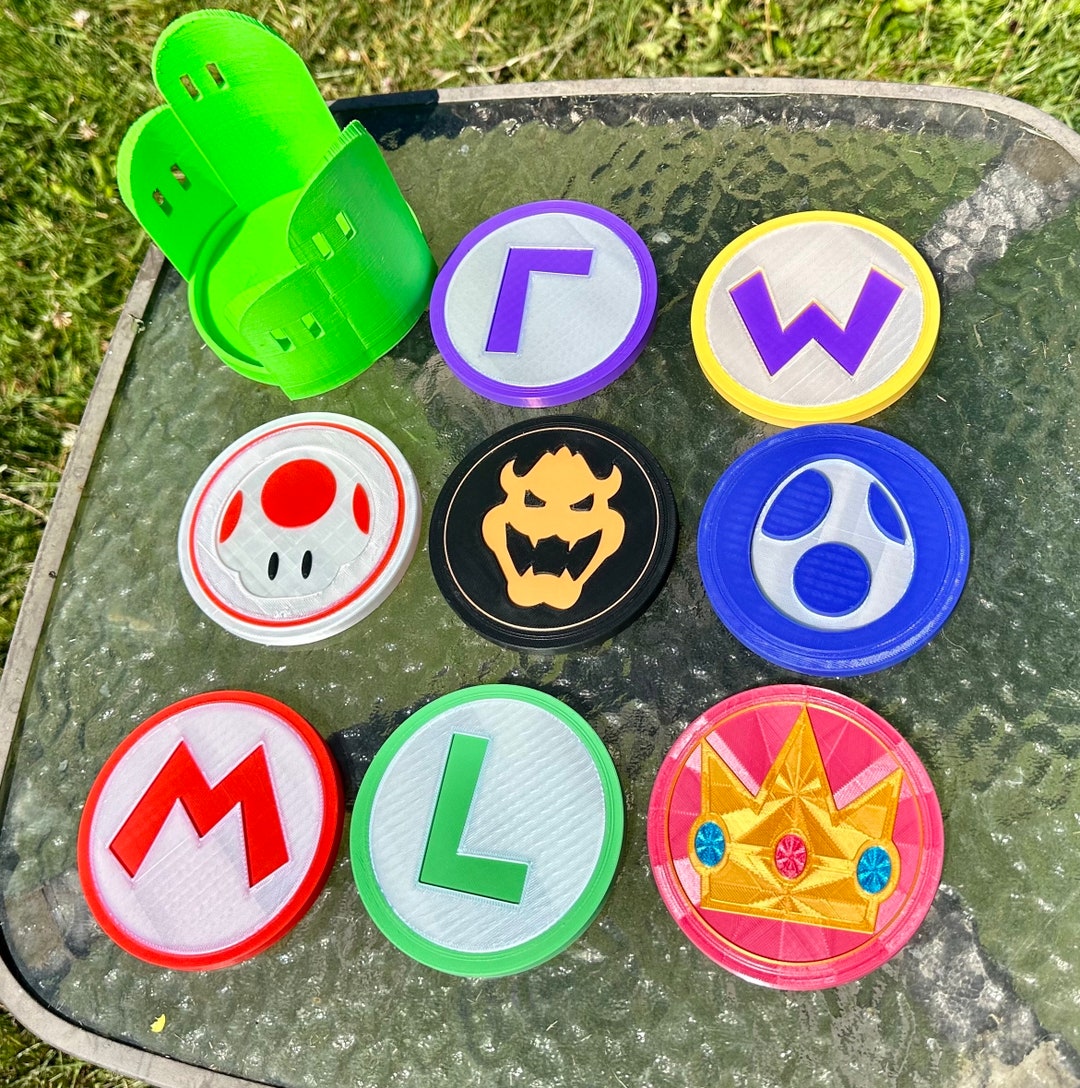 Novelty Nintendo Super Mario Bros Inspired Coasters and Green Hills ...