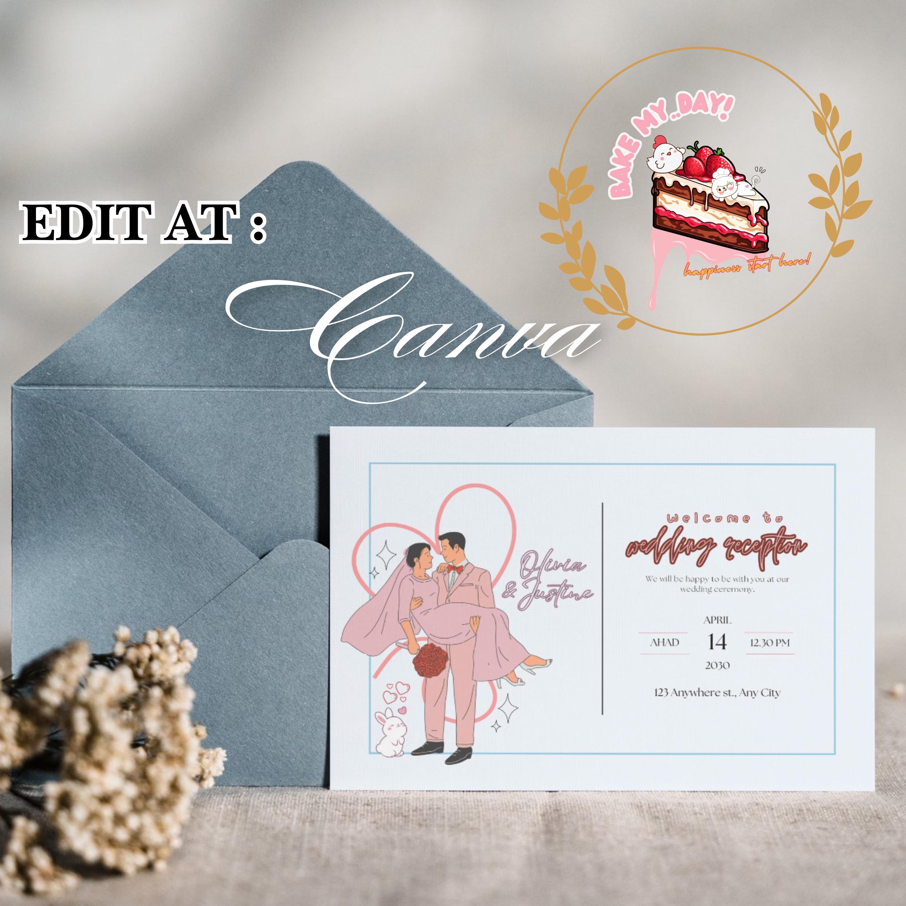 Simple Wedding Card | Editable Wedding Card,digital Wedding Card ...