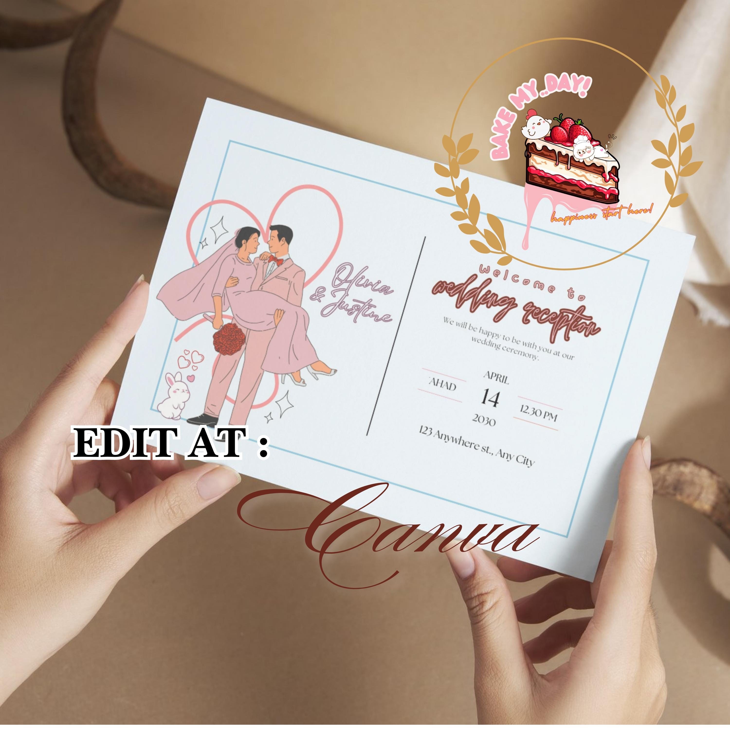 Simple Wedding Card | Editable Wedding Card,digital Wedding Card ...