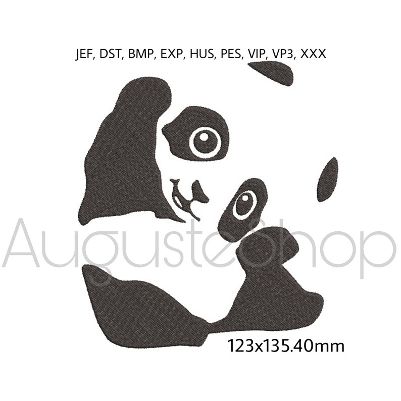 Panda Embroidery Design, Machina Embroidery, Cute Panda - Etsy