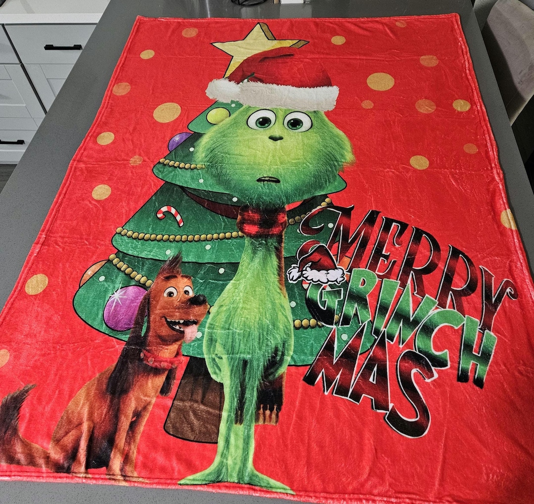 The Grinch Movie Christmas Soft Warm Fleece Throw Blanket Great for ...