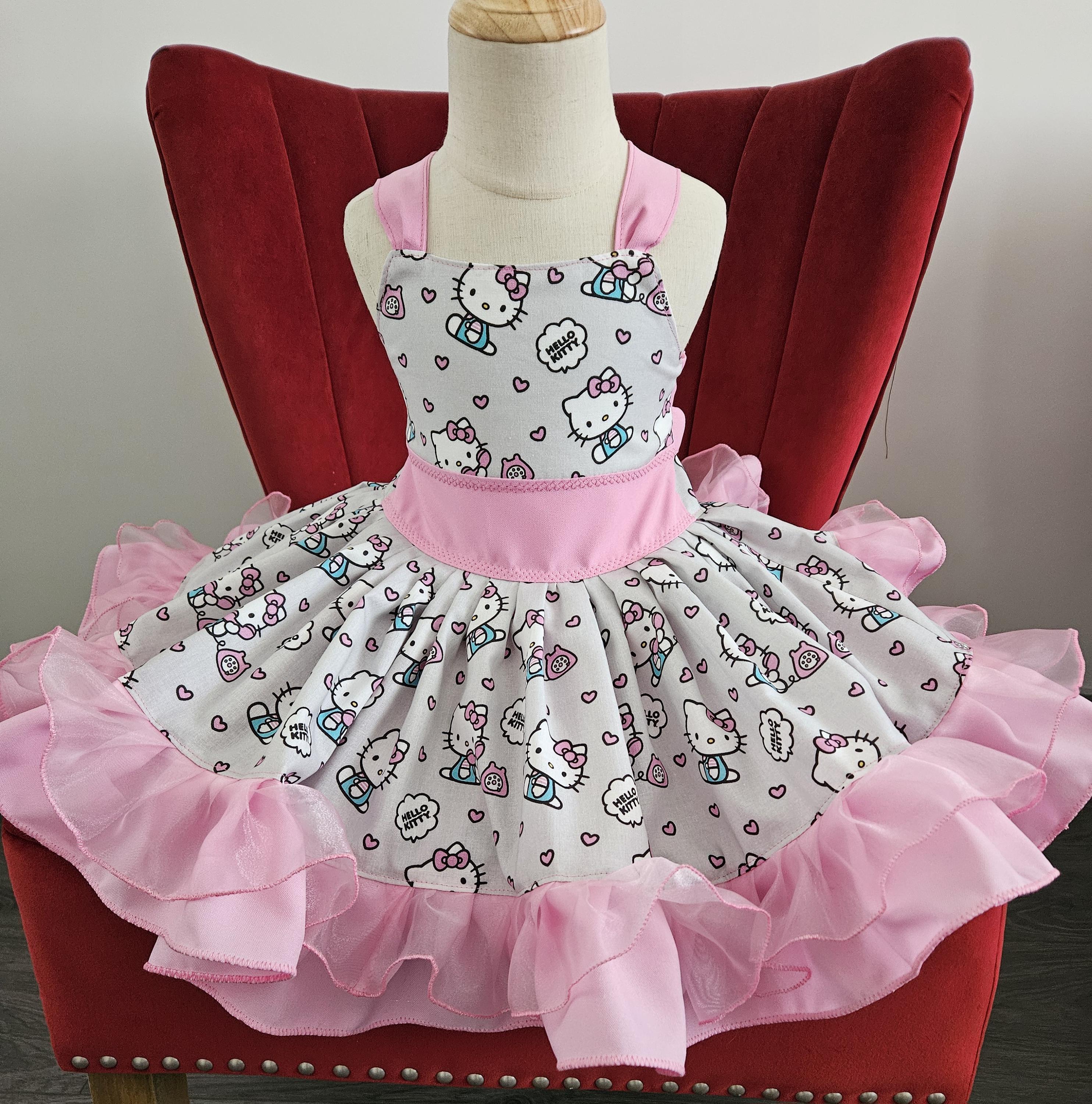 Hello Kitty Poofy Birthday Dress Spring Summer Dress Sizes 2 to 8 Girls ...
