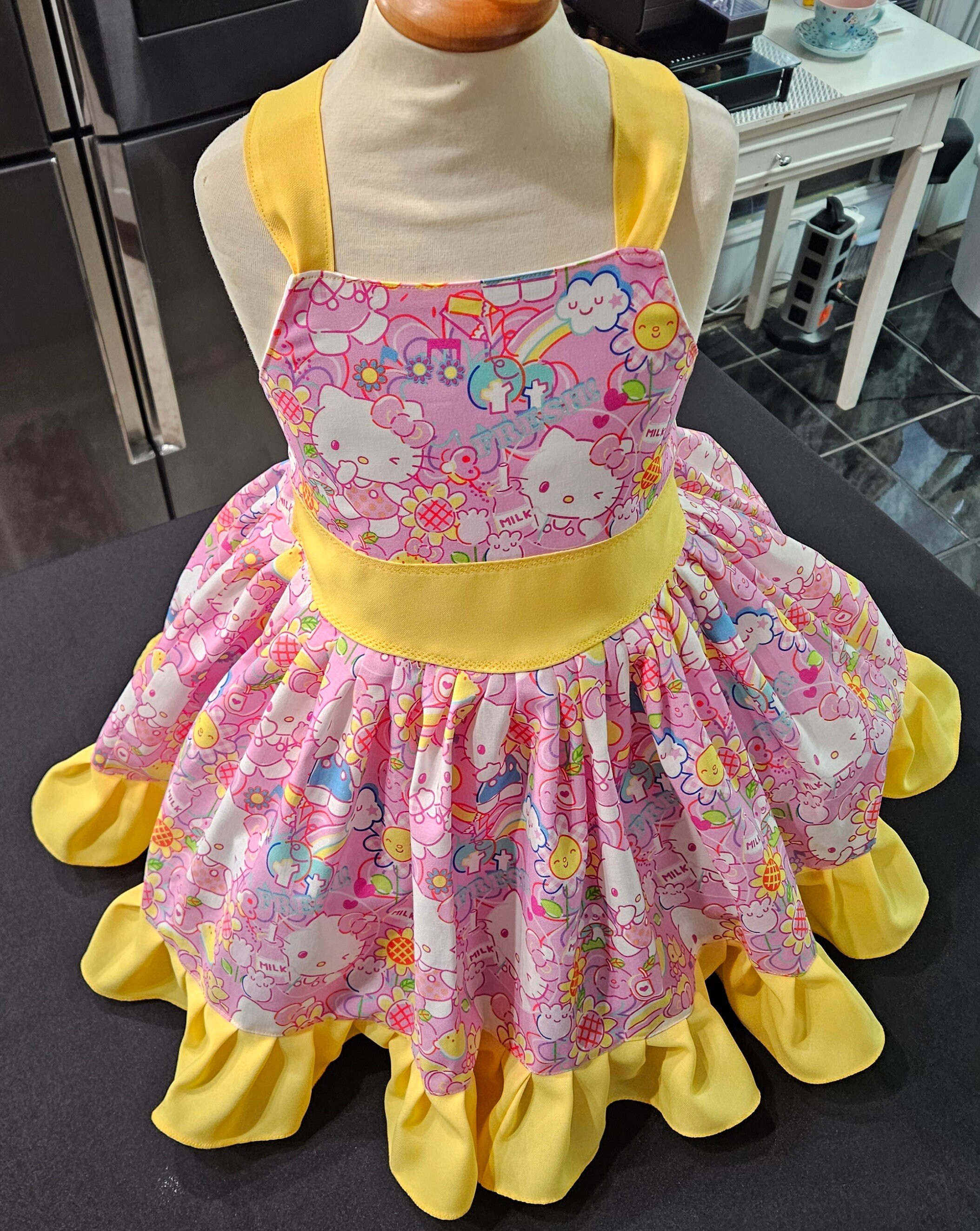 Hello Kitty Flowers Birthday Spring Summer Dress Sizes 2 to 8 Girls ...