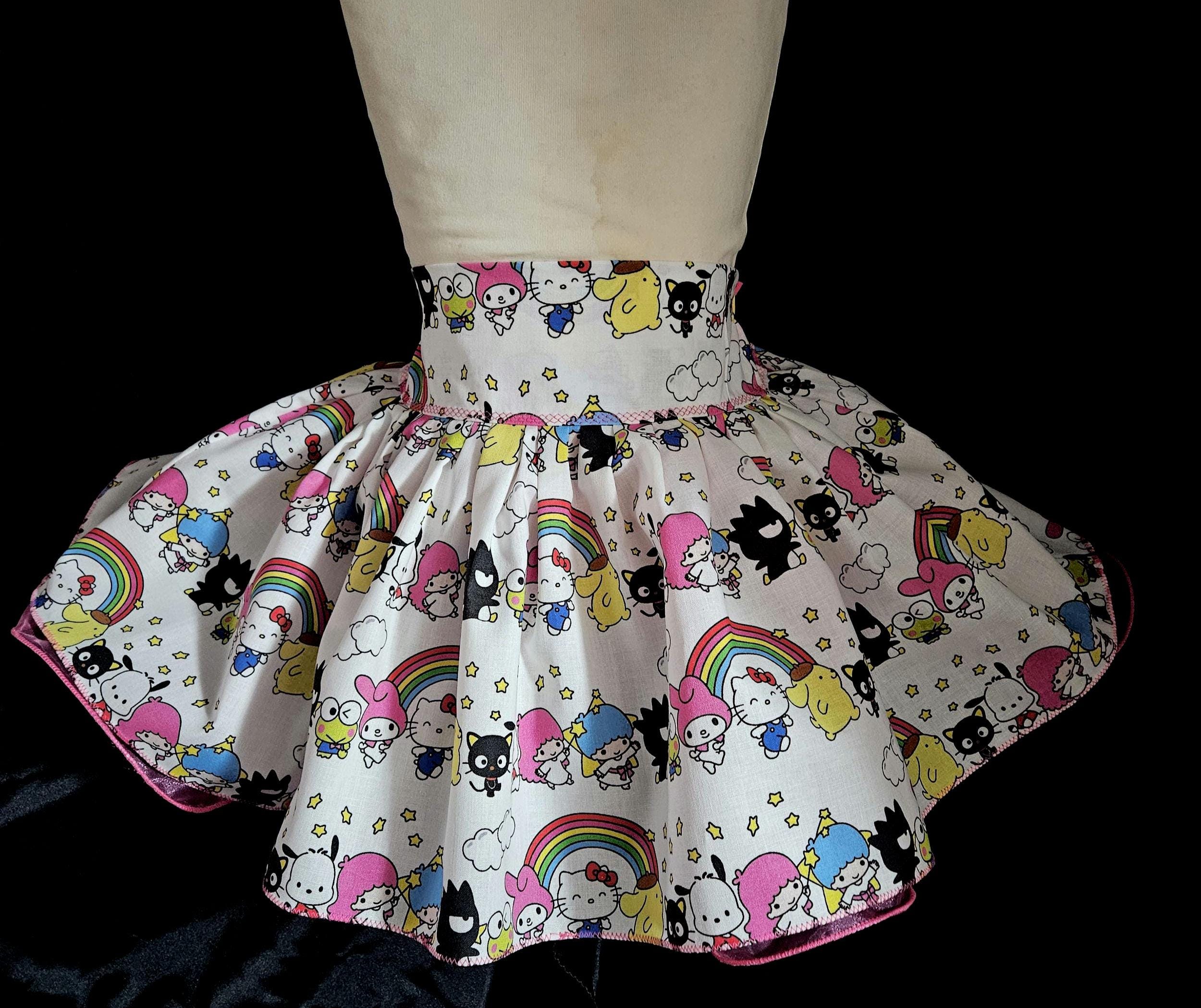 Girls Hello Kitty Sanrio Skirt, Custom Made Cotton Puffy Skirt - Etsy