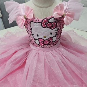 New Hello Kitty Girls Pink Twirly Birthday Party Dress School Party ...