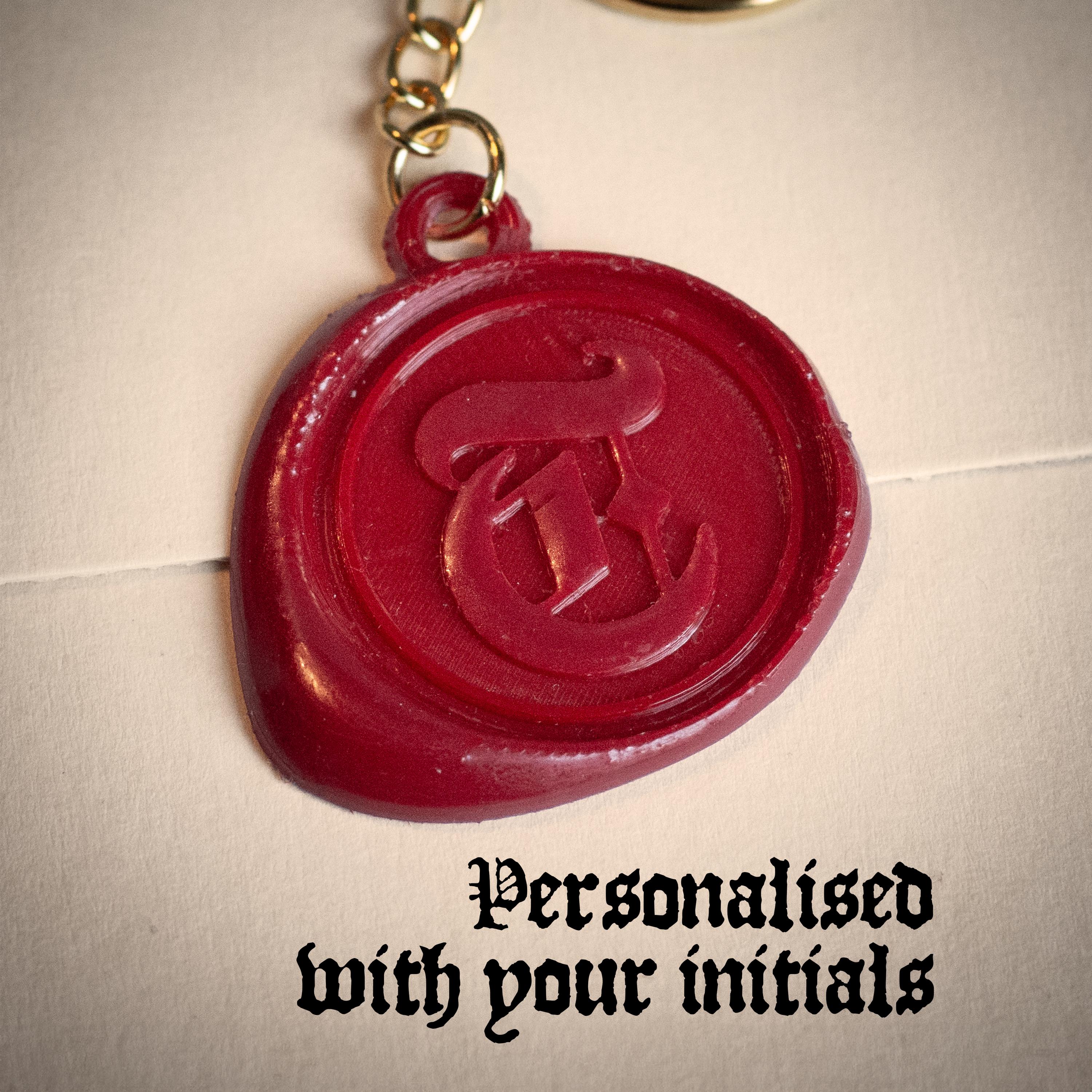 Traitors-inspired Keyring Personalised With Initials - Wax Seal ...