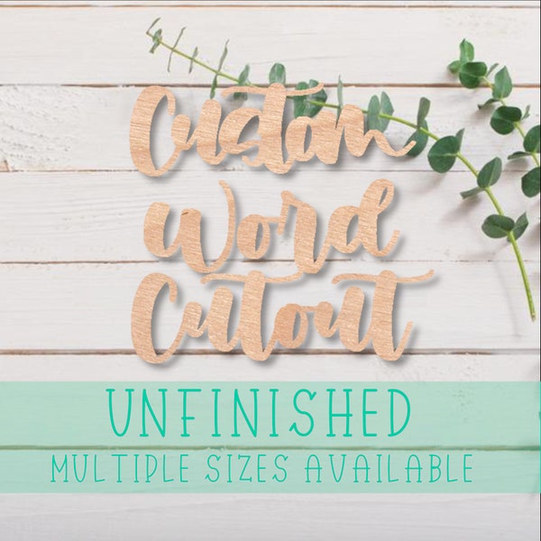 Custom Word Cutout - Etsy