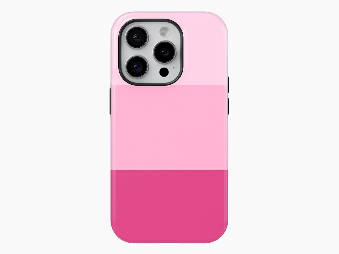 Light Dark Pink Horizontal Color Block Phone Case for iPhone 15 14 13 ...