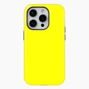 Solid Bright Yellow Phone Case for iPhone 15 14 13 Pro Max 12 Mini 11 ...