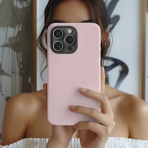 Solid Light Pale Pink Phone Case for iPhone 17 Air 16e 15 14 13 Pro Max ...