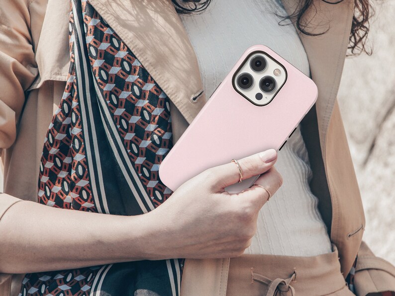 Solid Light Pale Pink Phone Case for iPhone 17 Air 16e 15 14 13 Pro Max ...