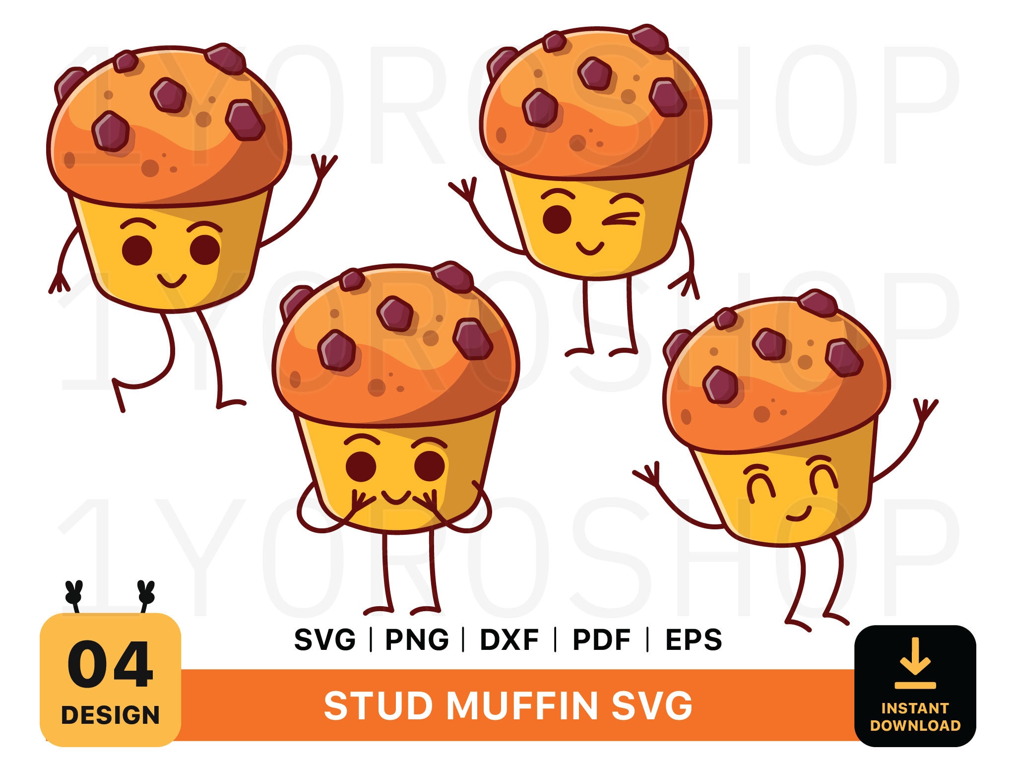 Stud Muffin Cupcake Clipart Svg Logo, Muffins the Mule, Muffins Dish ...