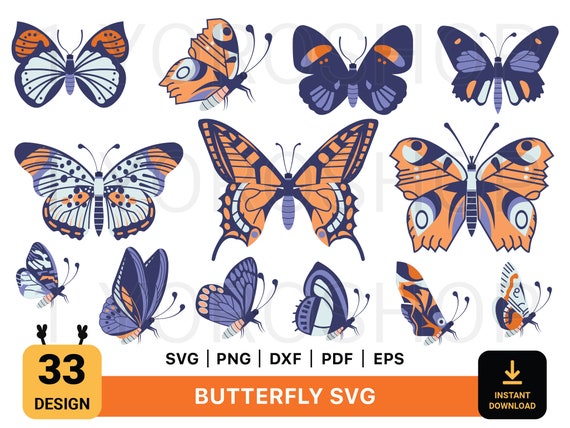 Layered Butterfly Svg Butterfly Layered Svg Heart Butterfly | Etsy