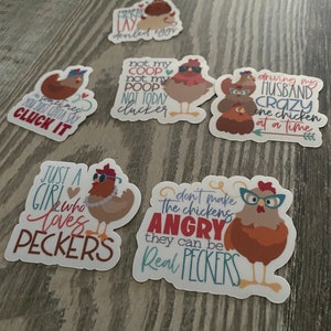 Inappropriate Chicken Stickers, Laptop Stickers, Chickens, Water Bottle ...