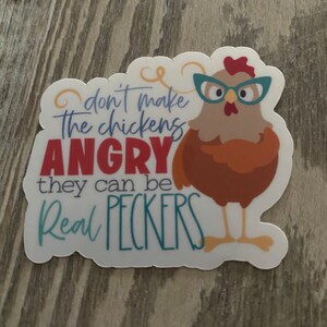 Inappropriate Chicken Stickers, Laptop Stickers, Chickens, Water Bottle ...