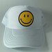 SMILEY PATCH HAT | Trendy Smiley Face Trucker Hat | White Smiley Hat - Etsy