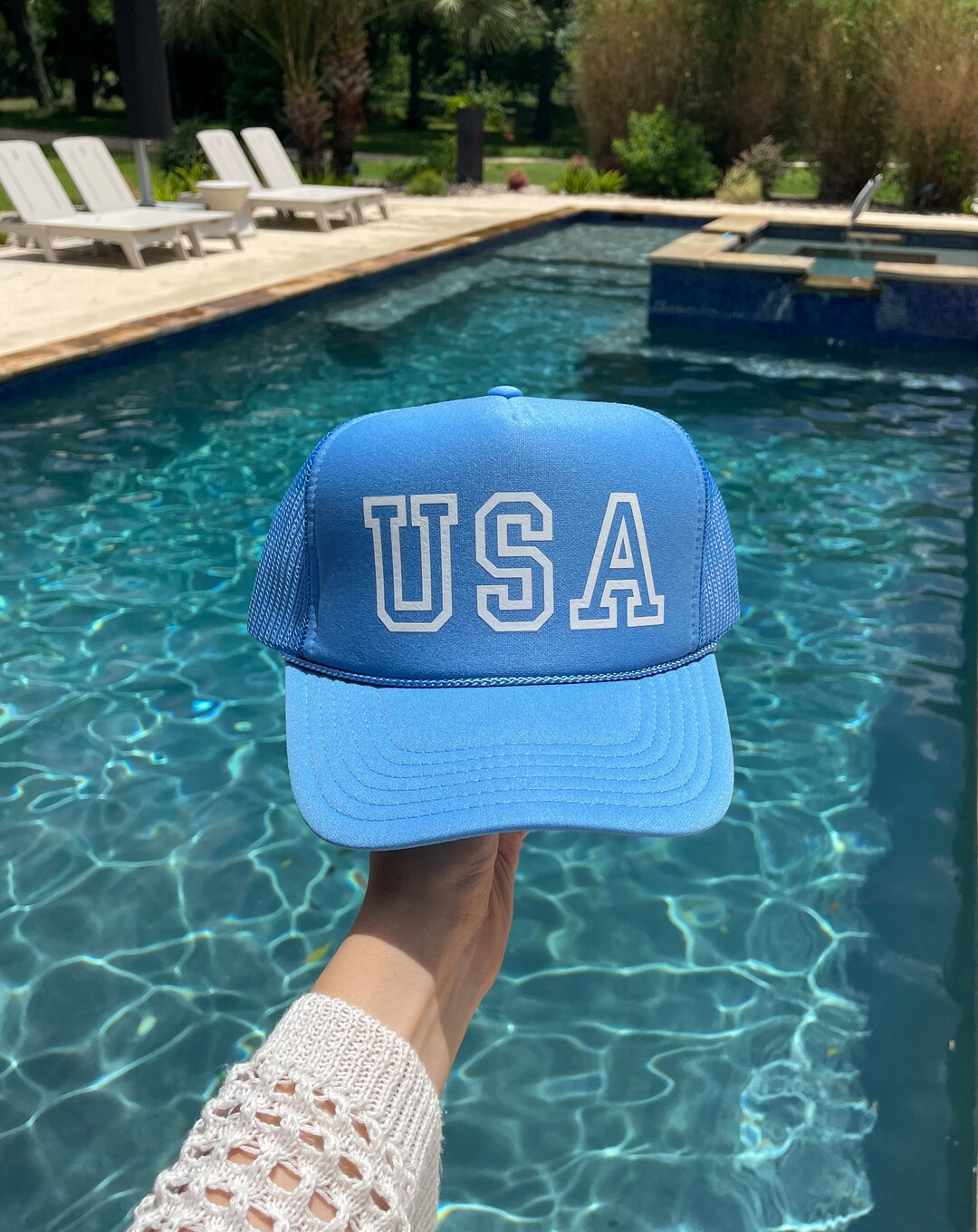 USA Trucker Hat | USA Varsity Letter Trucker Hat | 4th of July Hat - Etsy