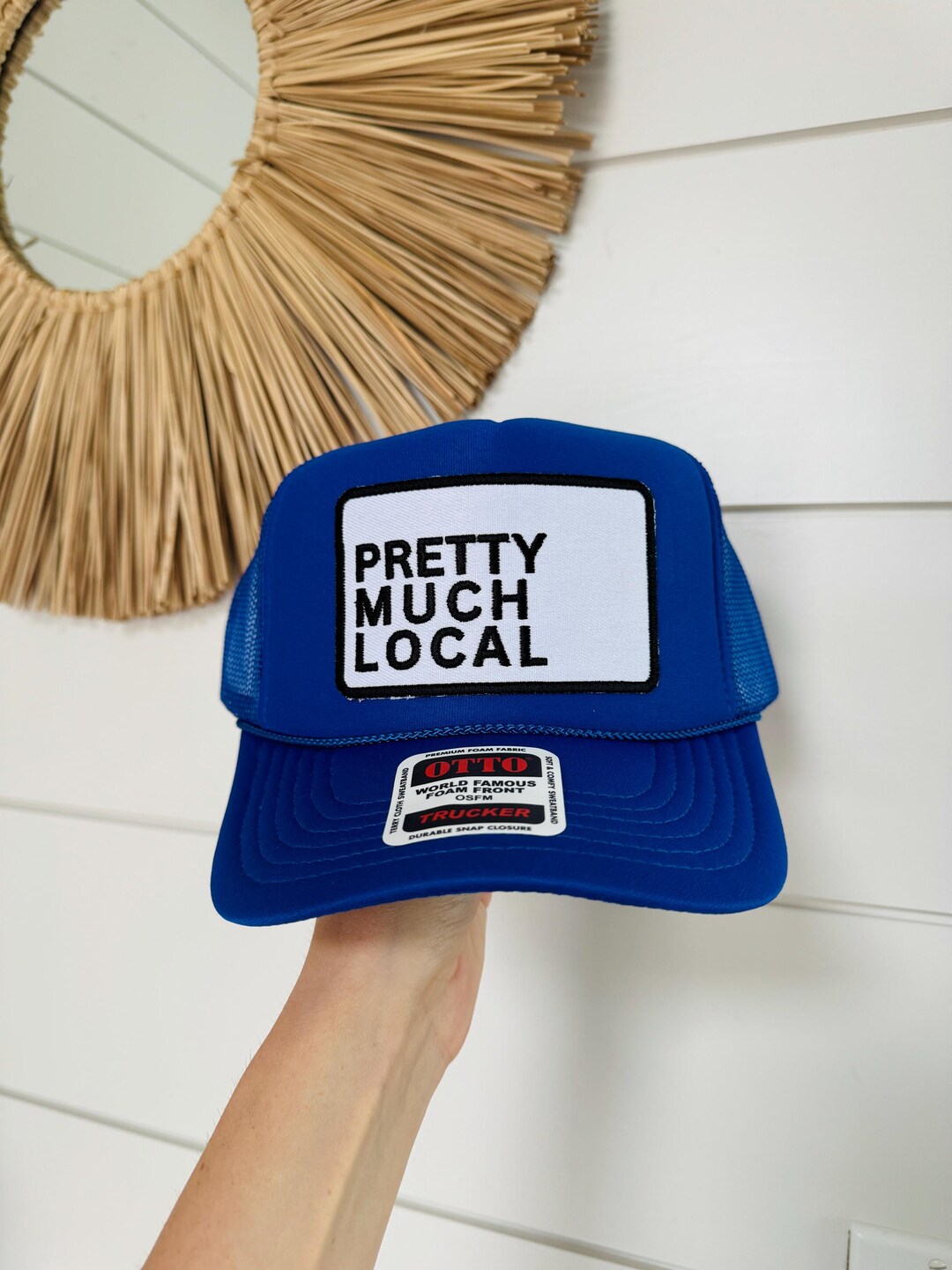 PRETTY MUCH LOCAL Patch Hat | Royal Blue | Trucker/baseball Cap ...