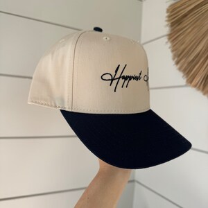 HAPPIEST HOUR Trucker Hat | Navy/khaki - Etsy