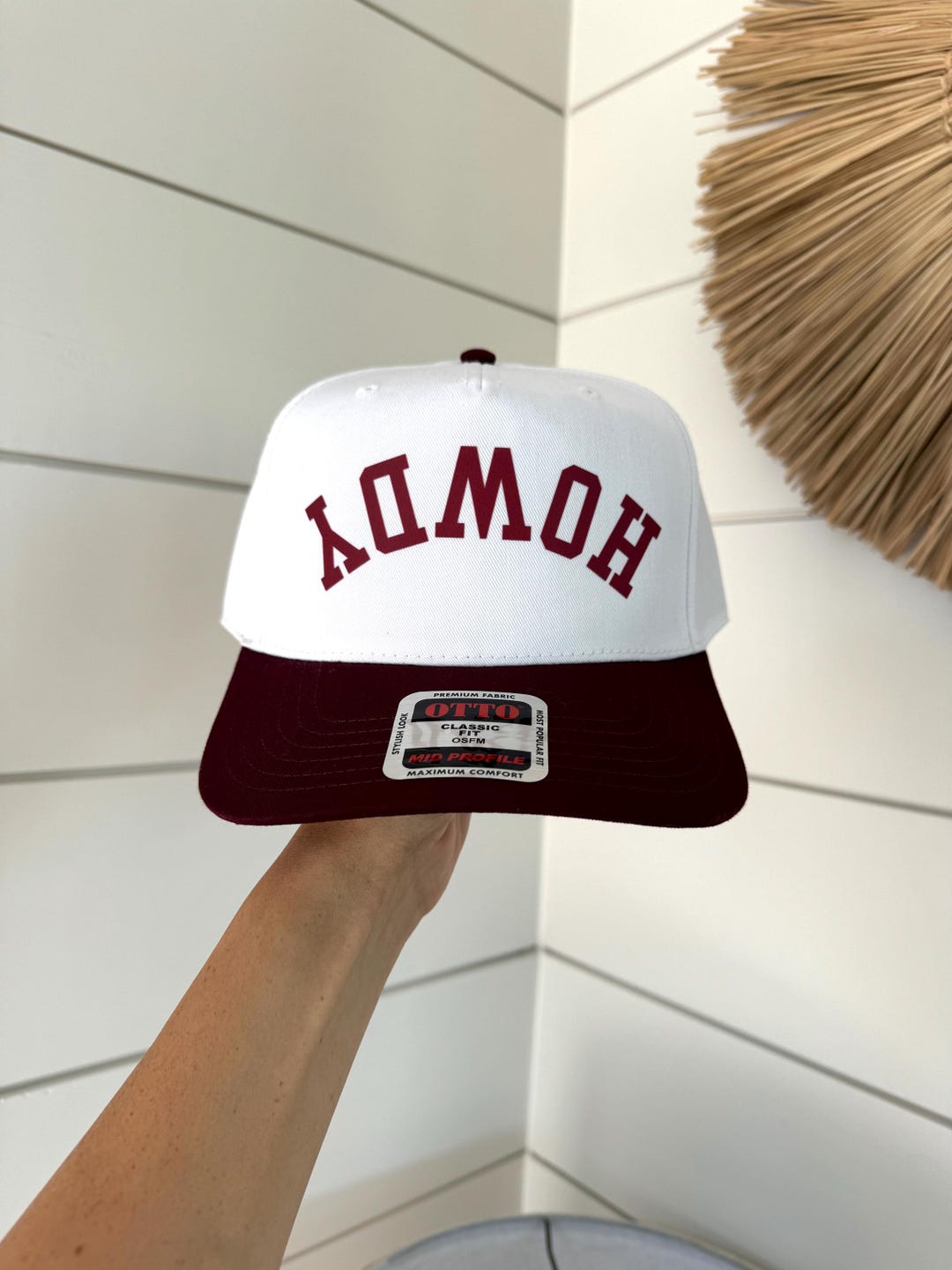 HOWDY Trucker/baseball Cap | MAROON & WHITE | Unisex Trucker Hat ...