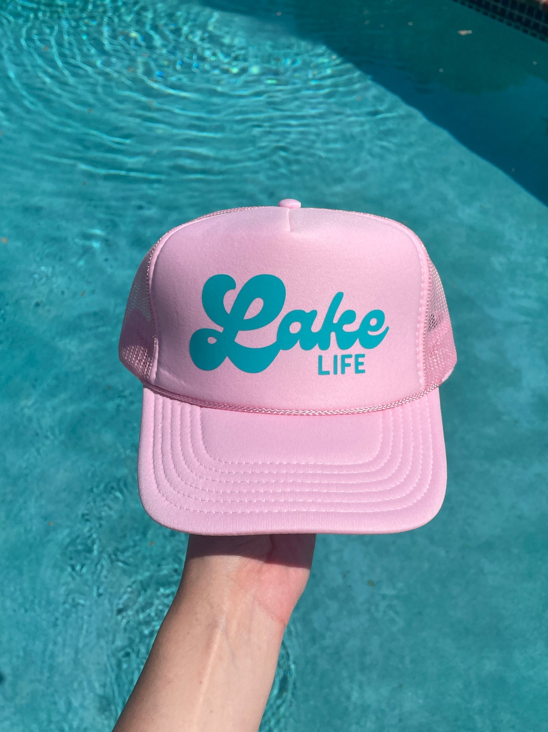 Lake Life Trucker Hat | Pink | Lake Hat | Womens Trucker Hat - Etsy