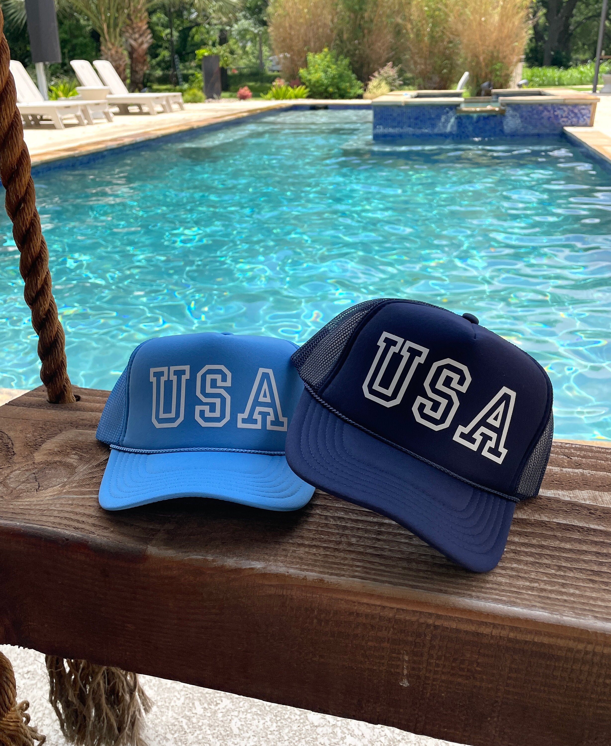 USA Trucker Hat | USA Varsity Letter Trucker Hat | 4th of July Hat - Etsy