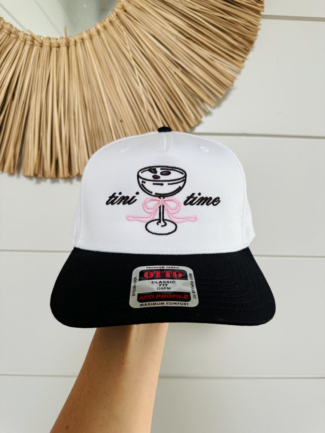 TINI TIME Trucker Hat | Espresso Martini | Canvas Black & White ...