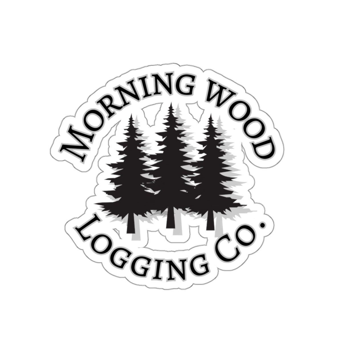 Morning Wood Logging Company Logo Kiss-cut Stickers - Etsy