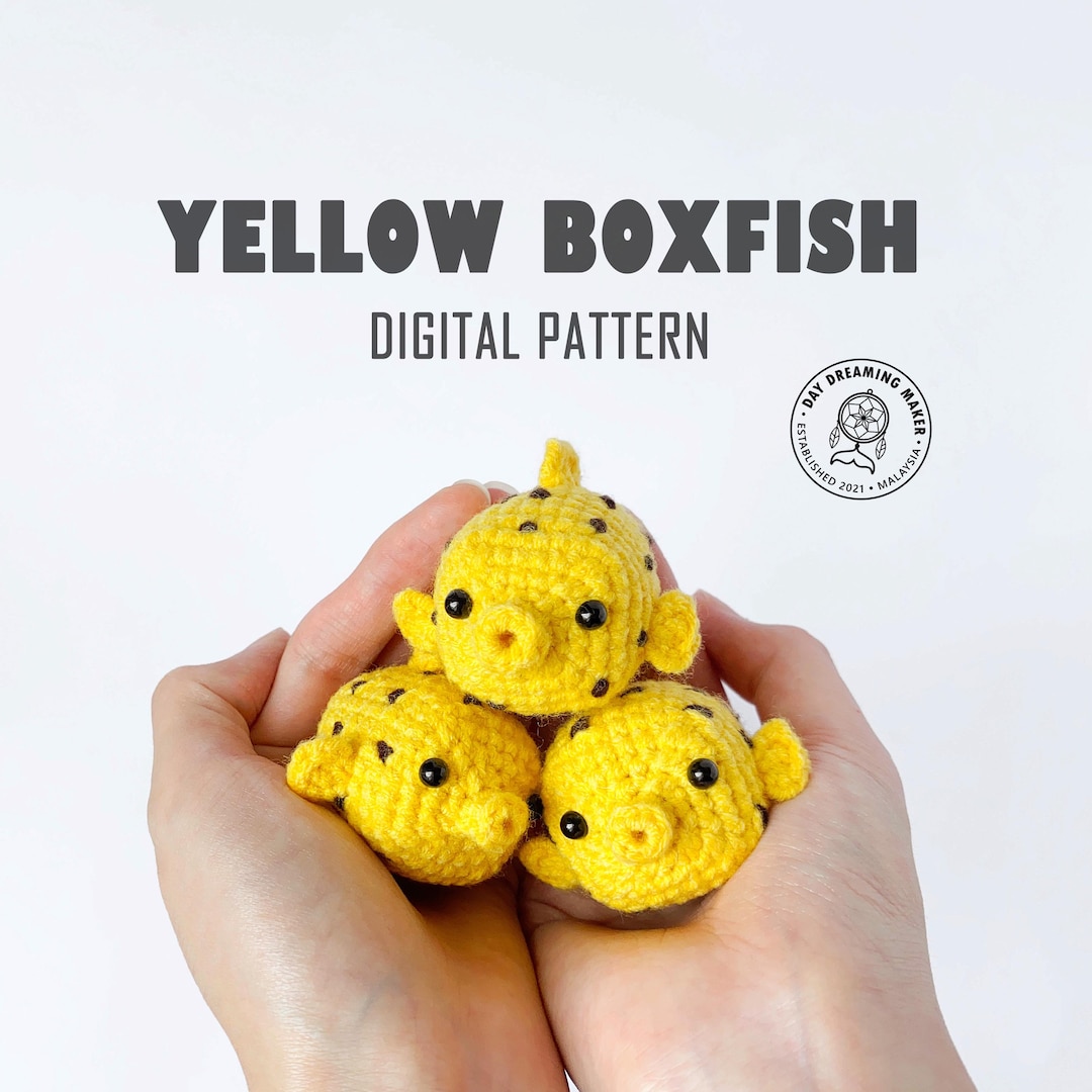 Yellow Boxfish Crochet Pattern PDF Crochet Sea Creature, Fish Amigurumi, No Sew Pattern, Left ...