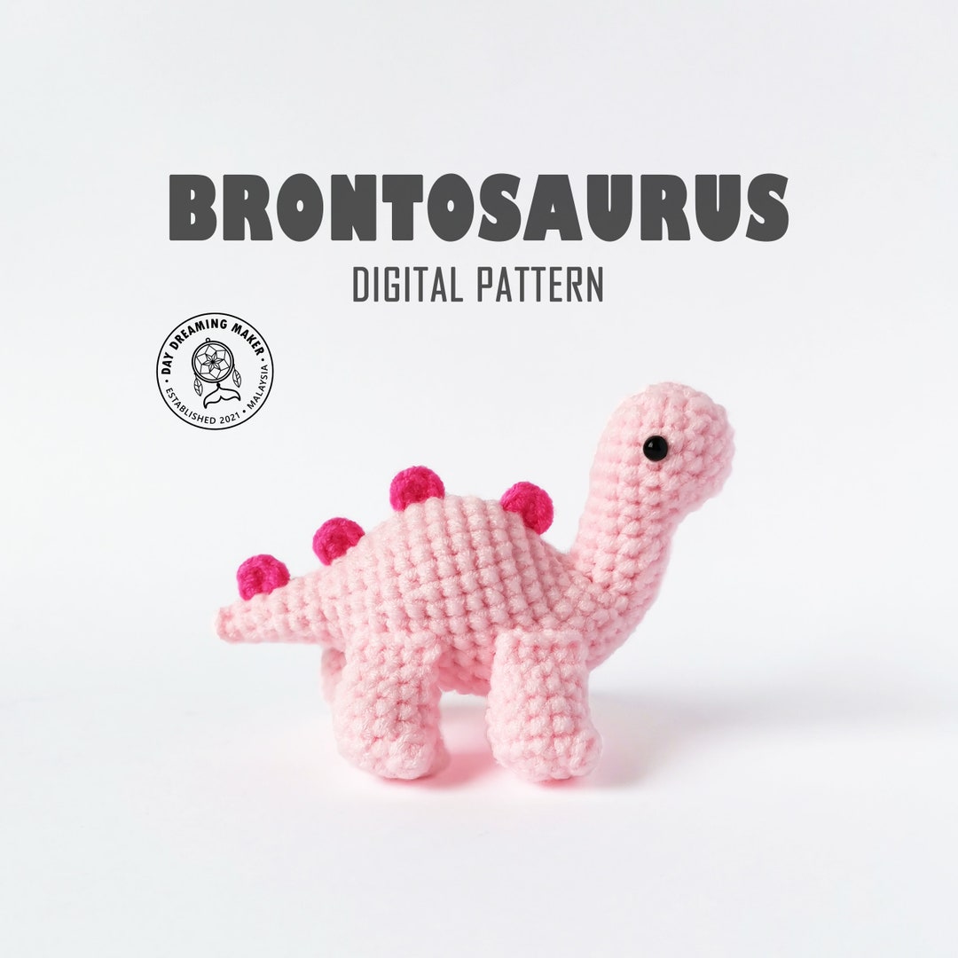 Brontosaurus Crochet Pattern PDF Dinosaur Amigurumi, Crochet Dino ...