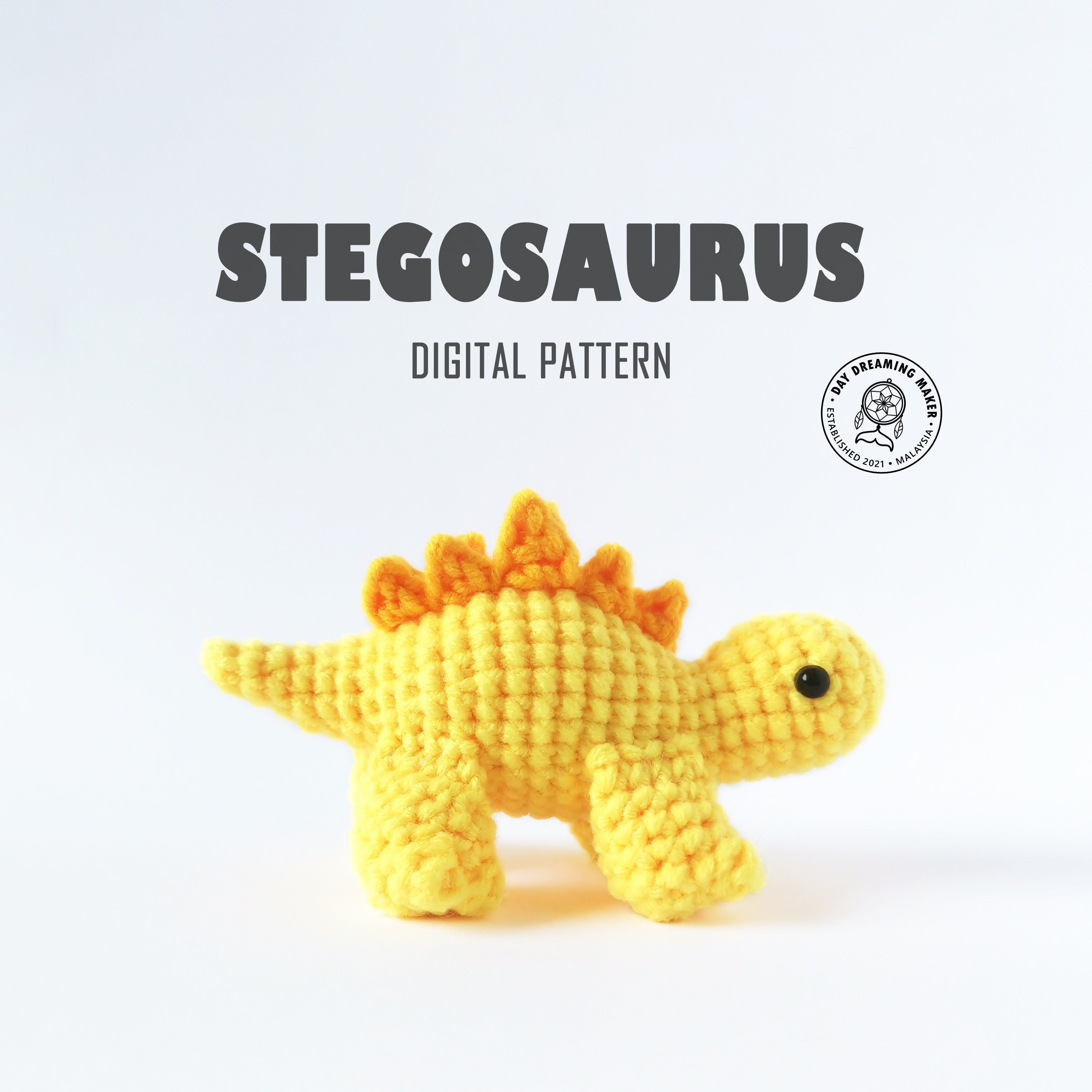 Stegosaurus Crochet Pattern PDF Dinosaur Amigurumi Crochet - Etsy