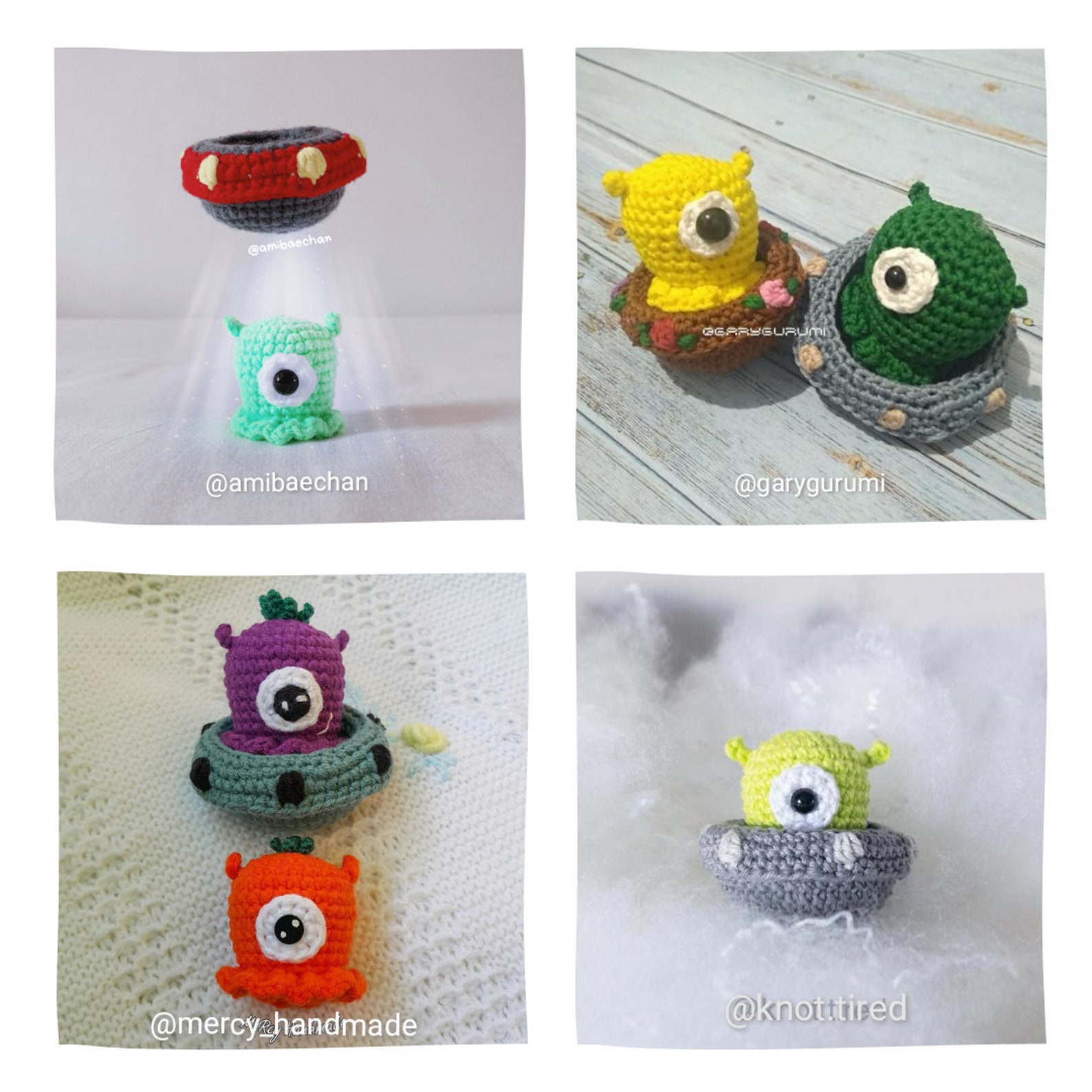 Alien and UFO Crochet Pattern PDF Flying Saucer Amigurumi - Etsy Canada