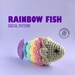 Rainbow Fish Crochet Pattern (PDF) Colorful Fish Amigurumi, Crochet ...