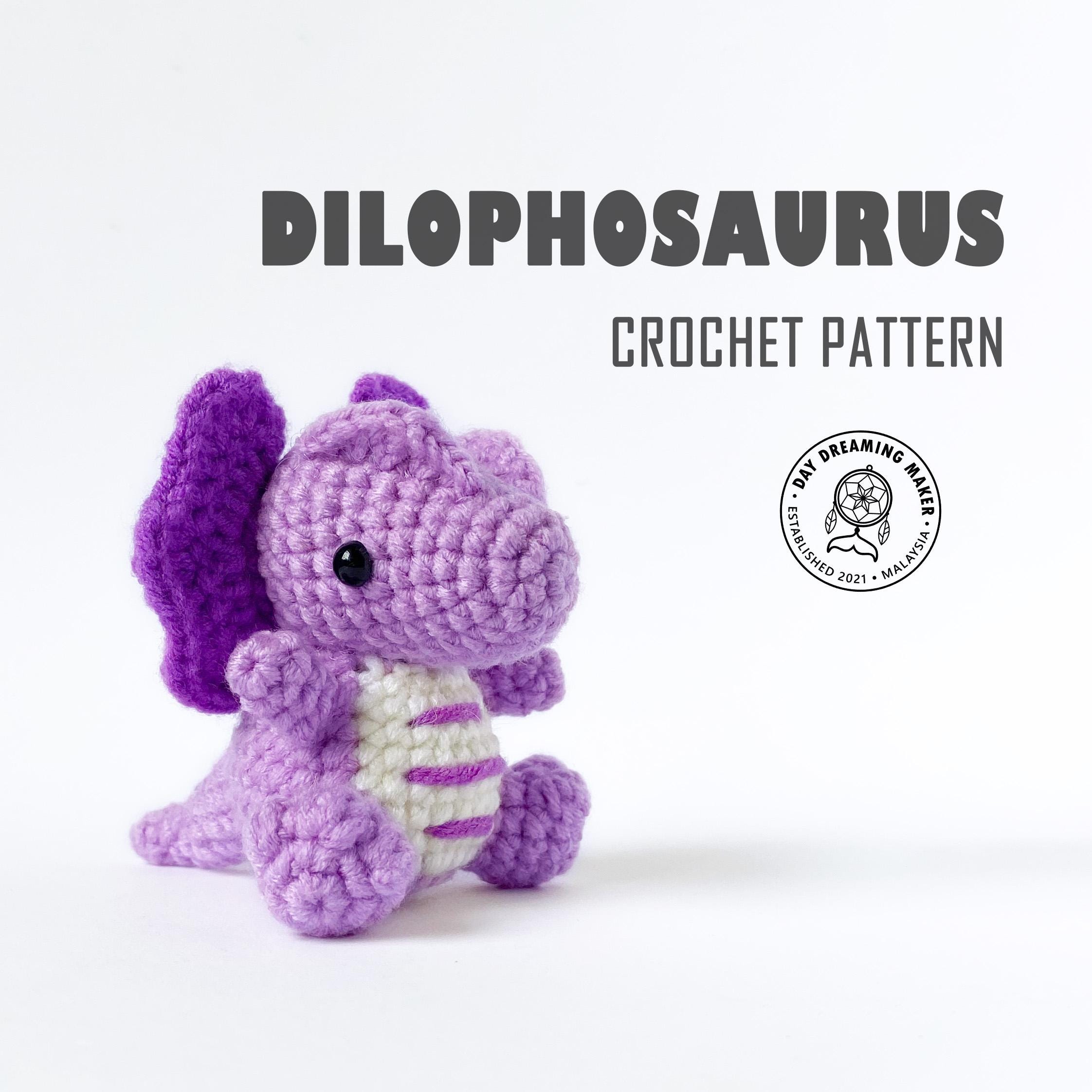Dilophosaurus Crochet Pattern (PDF) Dinosaur Amigurumi, Crochet Cute ...