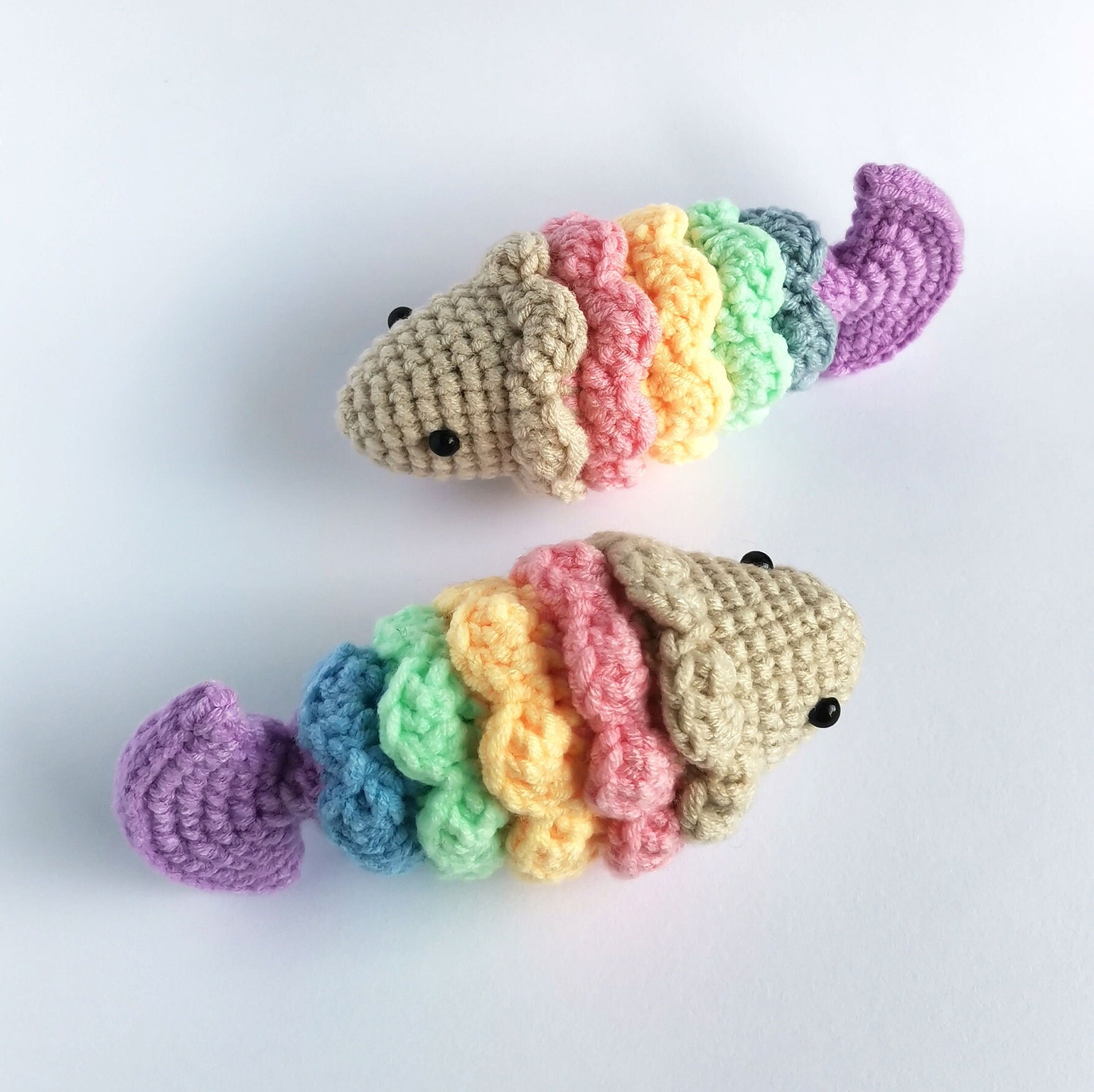 Rainbow Fish Crochet Pattern PDF Colorful Fish Amigurumi - Etsy