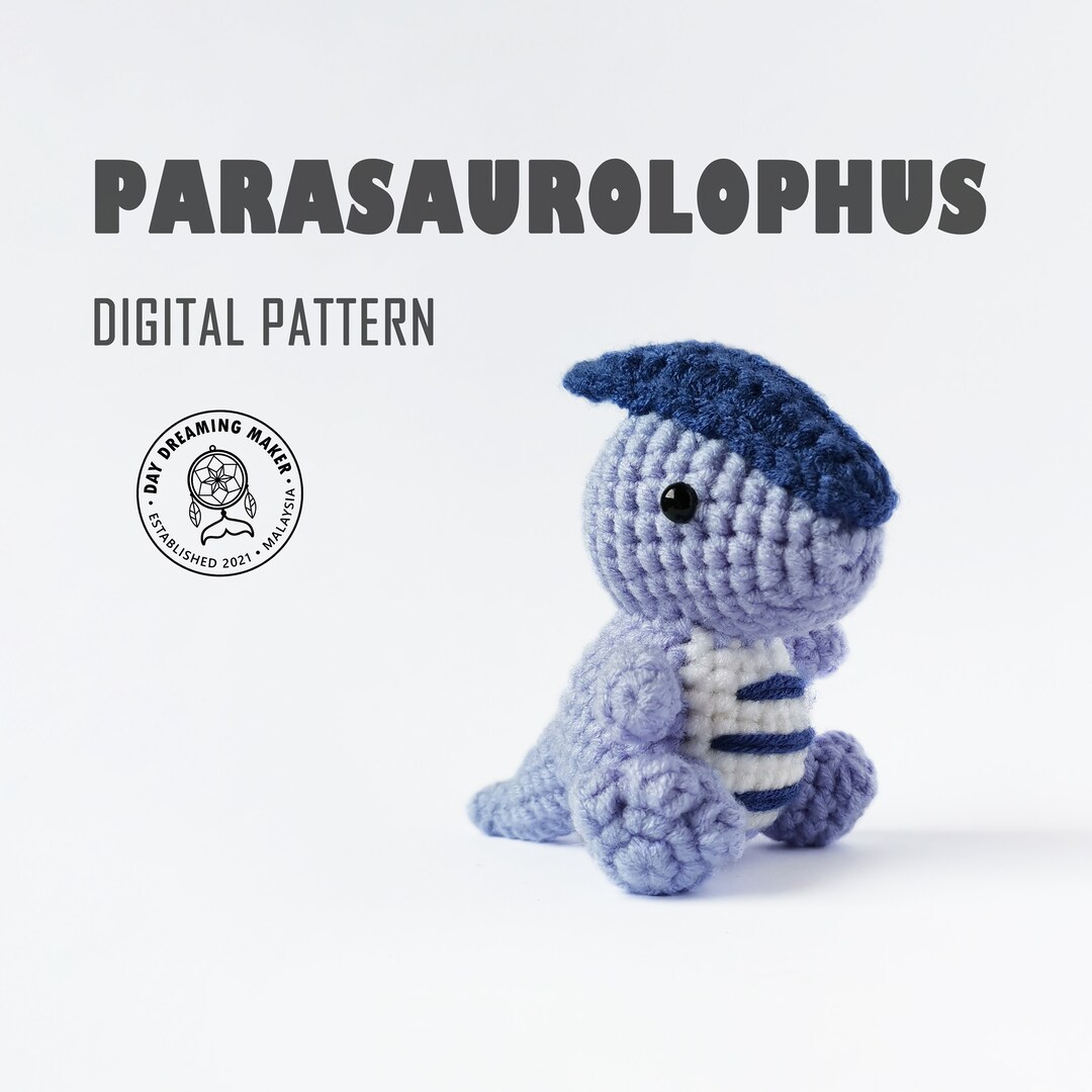 Parasaurolophus Crochet Pattern PDF Dinosaur Amigurumi, Crochet Dino ...