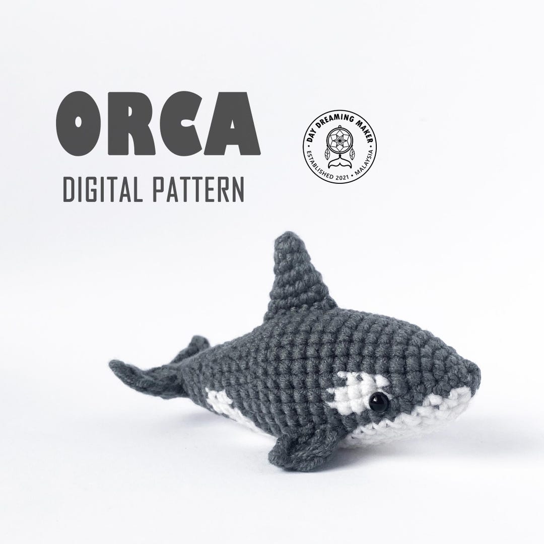 Orca Crochet Pattern PDF Killer Whale Amigurumi, Crochet Orca Whale ...